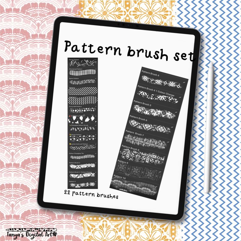 Tanya’s Pattern brushes - Free sample - Free Brushes for Procreate