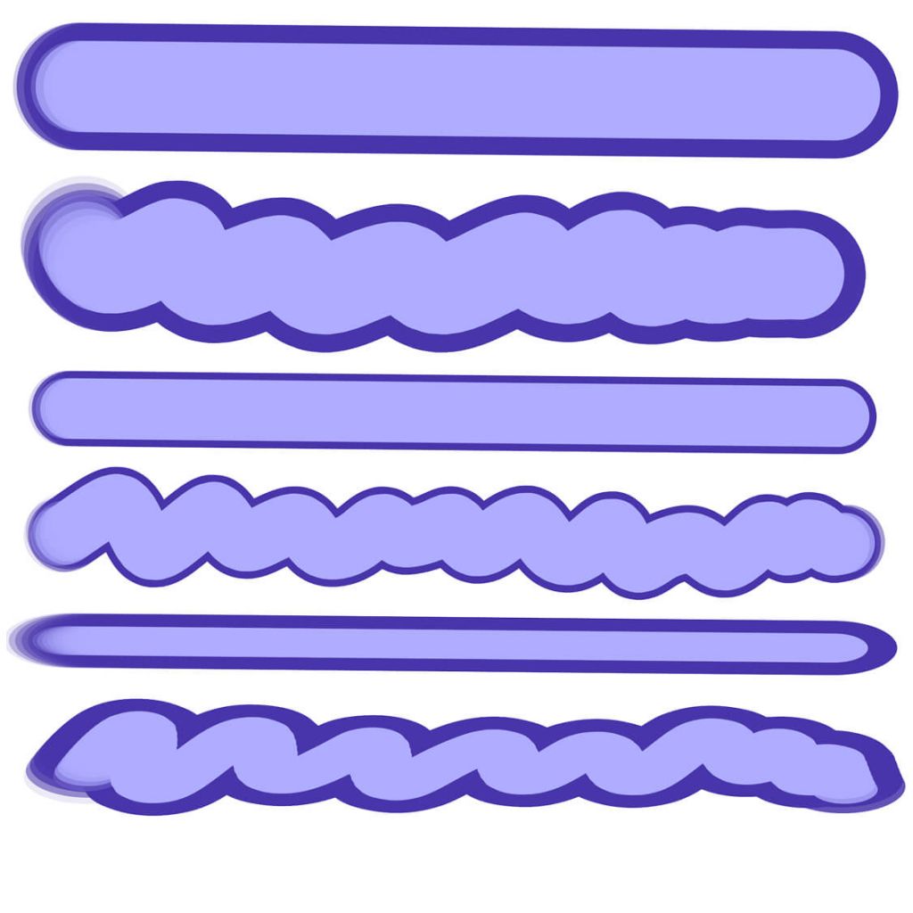 8 Outline Dual Colour Brushes for Procreate - Free Brushes for Procreate