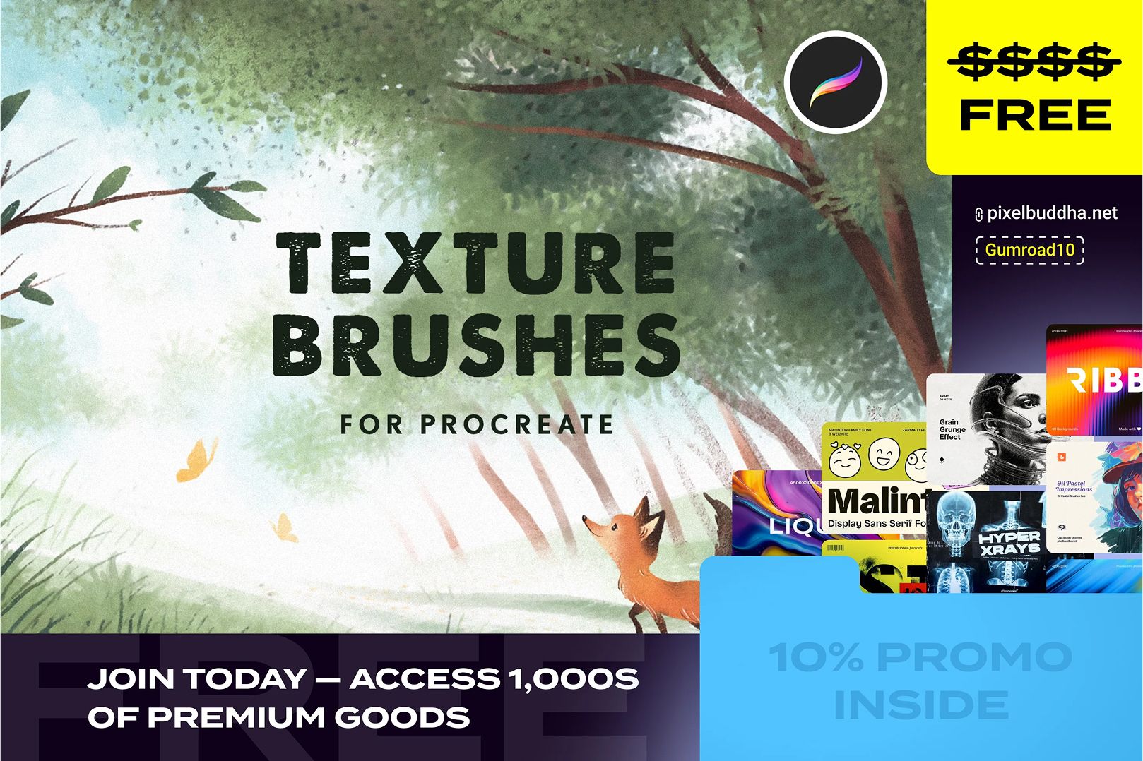 Texture Procreate Free Brushes - Free Brushes for Procreate