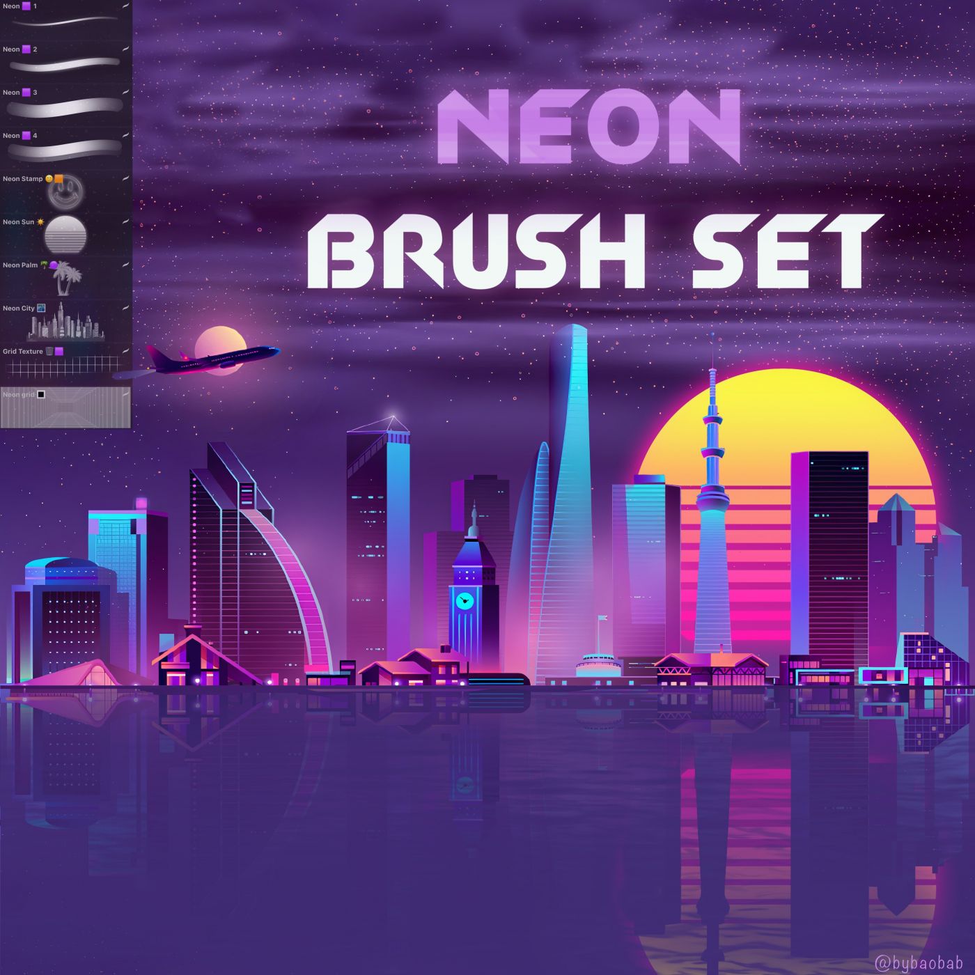 FREE Neon Brush Set for Procreate! - Free Brushes for Procreate