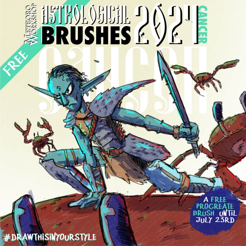 CANCER 2024 - Free procreate Brush & color palette - Free Brushes for ...