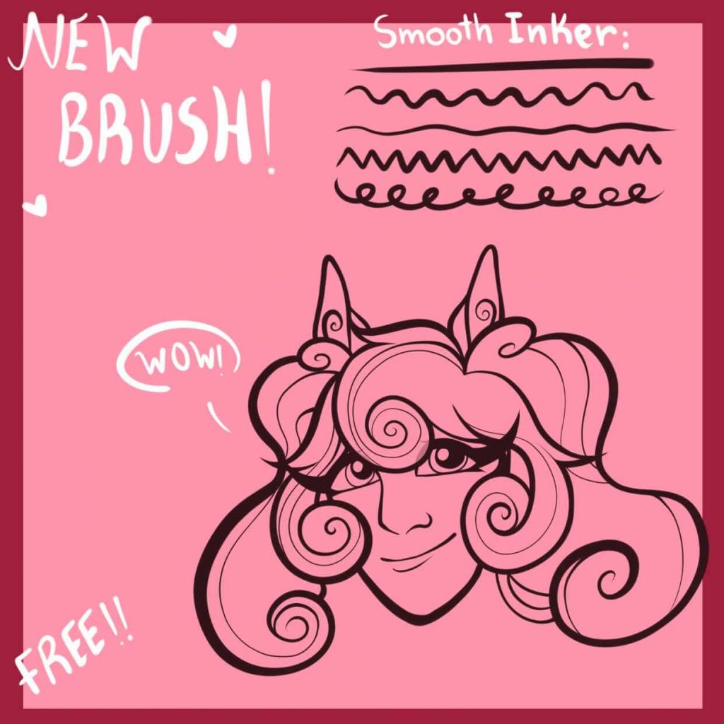 Smooth inker brush - Free Brushes for Procreate