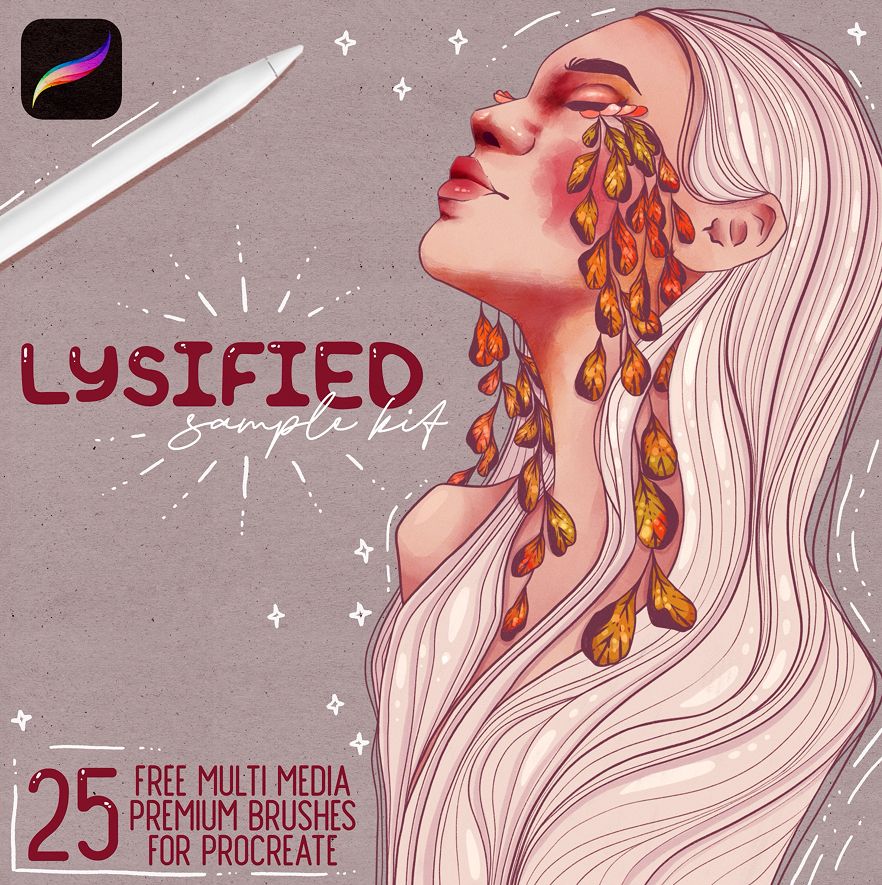 Lysified Sample Pack 2025 - Free Brushes for Procreate