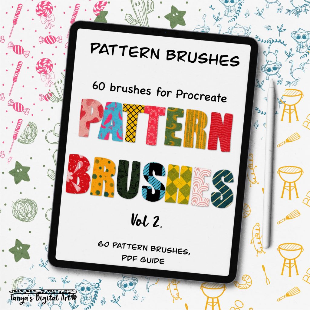 Tanya’s Fun patterns vol.2 - brushes for Procreate - Free Brushes for Procreate