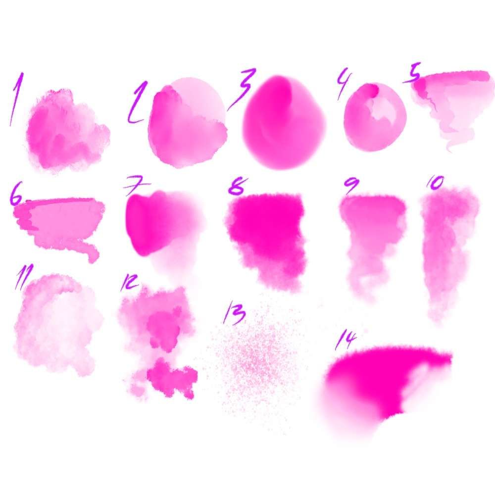 Watercolour brush set (updated) - Free Brushes for Procreate