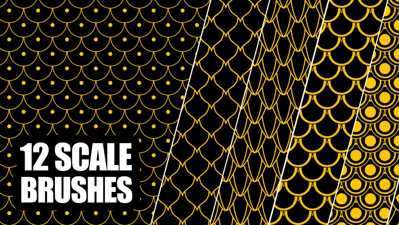 Scale Texture Brushes for Procreate - Free Brushes for Procreate
