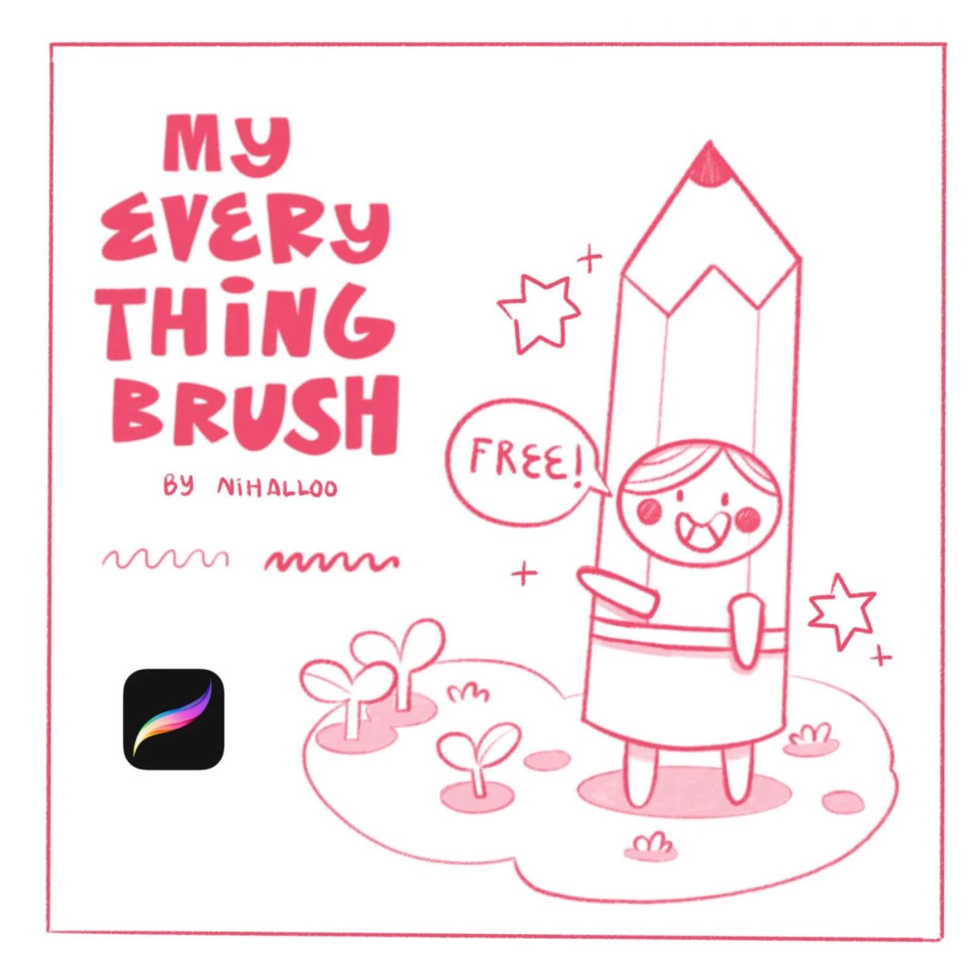 PROCREATE | My Everything Pencil Brush - Free Brushes for Procreate