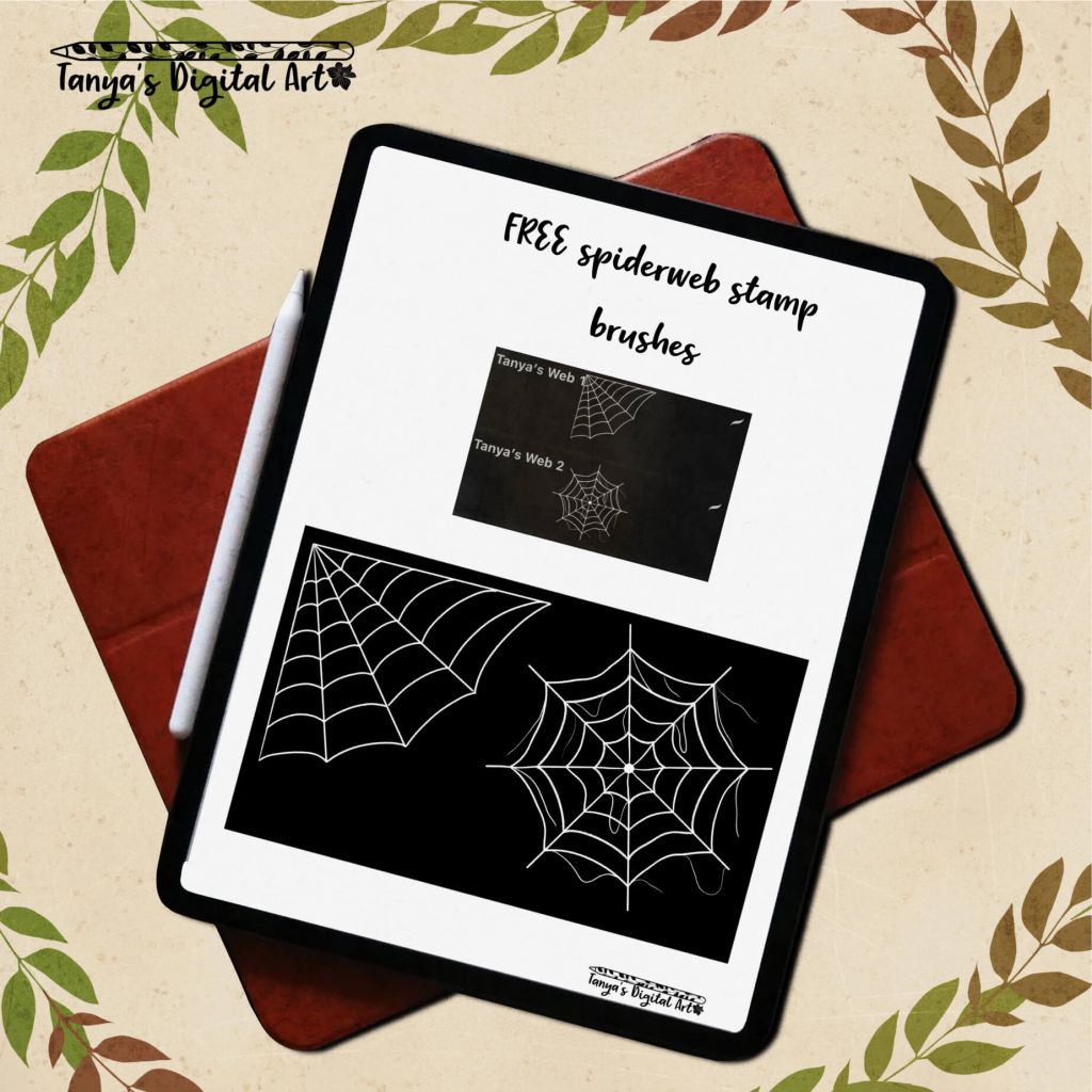 Spiderweb stamp brushes for Procreate - Free Brushes for Procreate