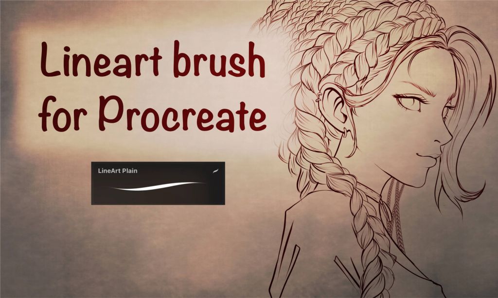 Lineart brush for Procreate - Free Brushes for Procreate