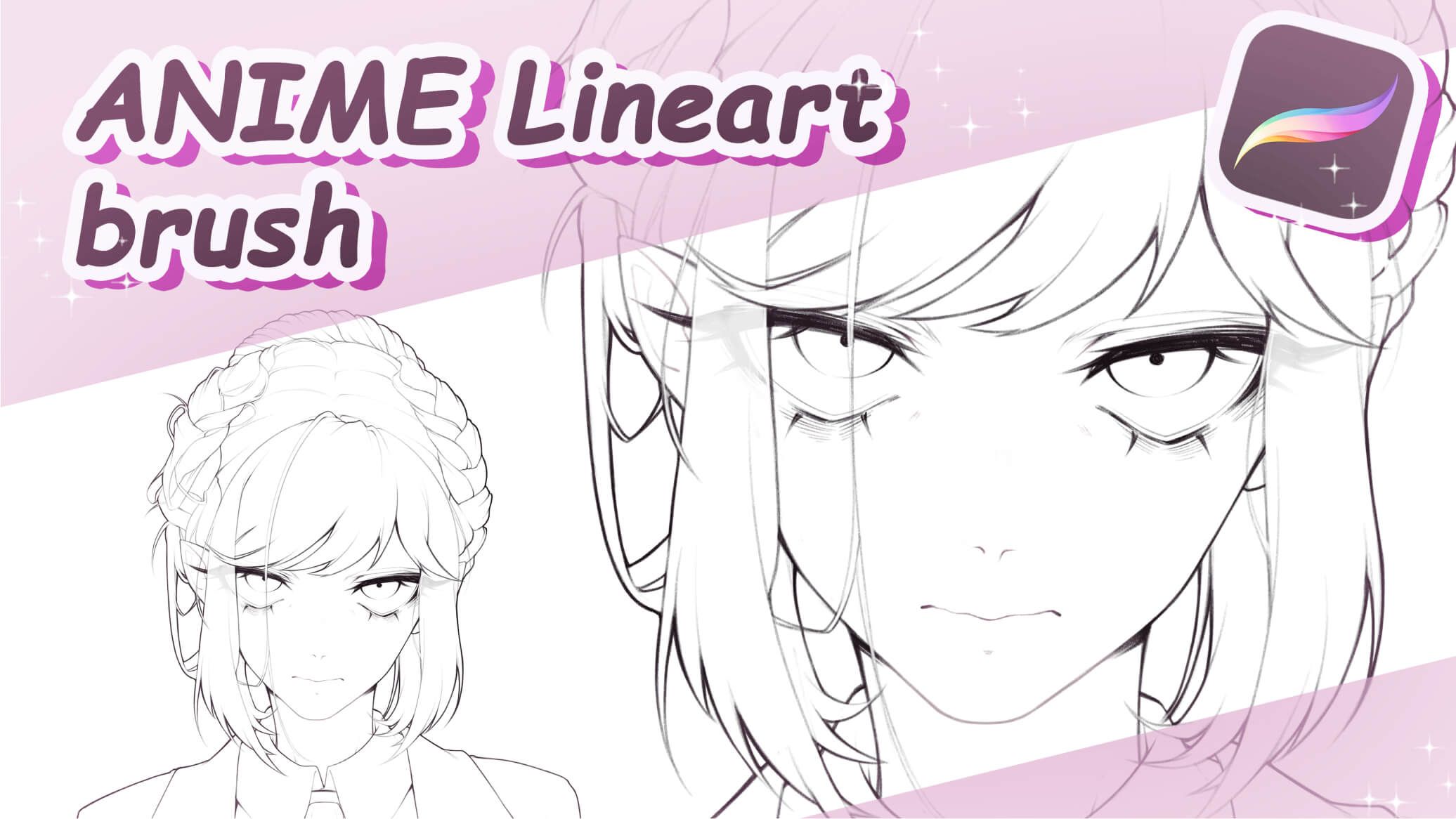 Teyoid Lineart brush (lineart brush for manga/anime art) - Free Brushes ...