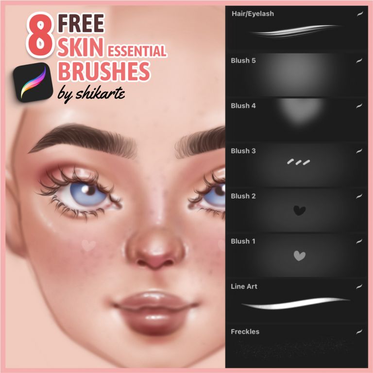 FREE Skin Essential Brushes/Stamps - Free Brushes for Procreate