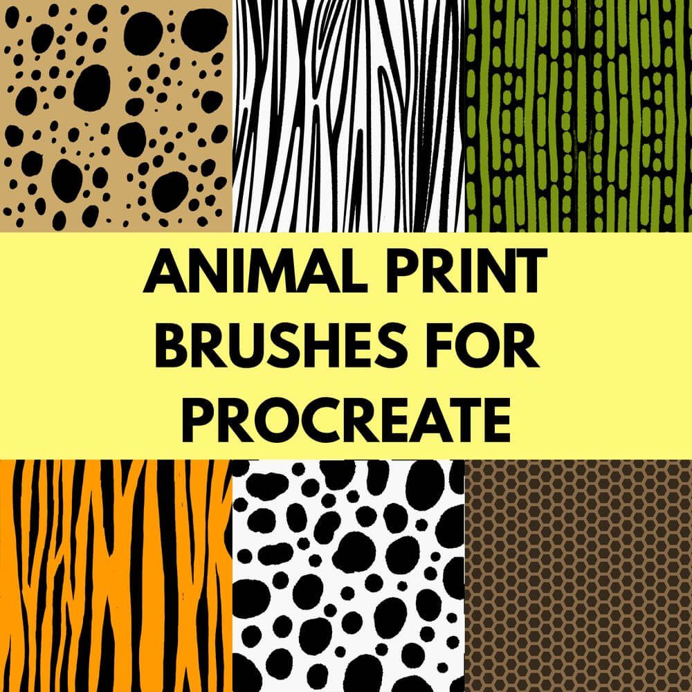 Animal Print Brushes for Procreate (2 Sets) - Free Brushes for Procreate