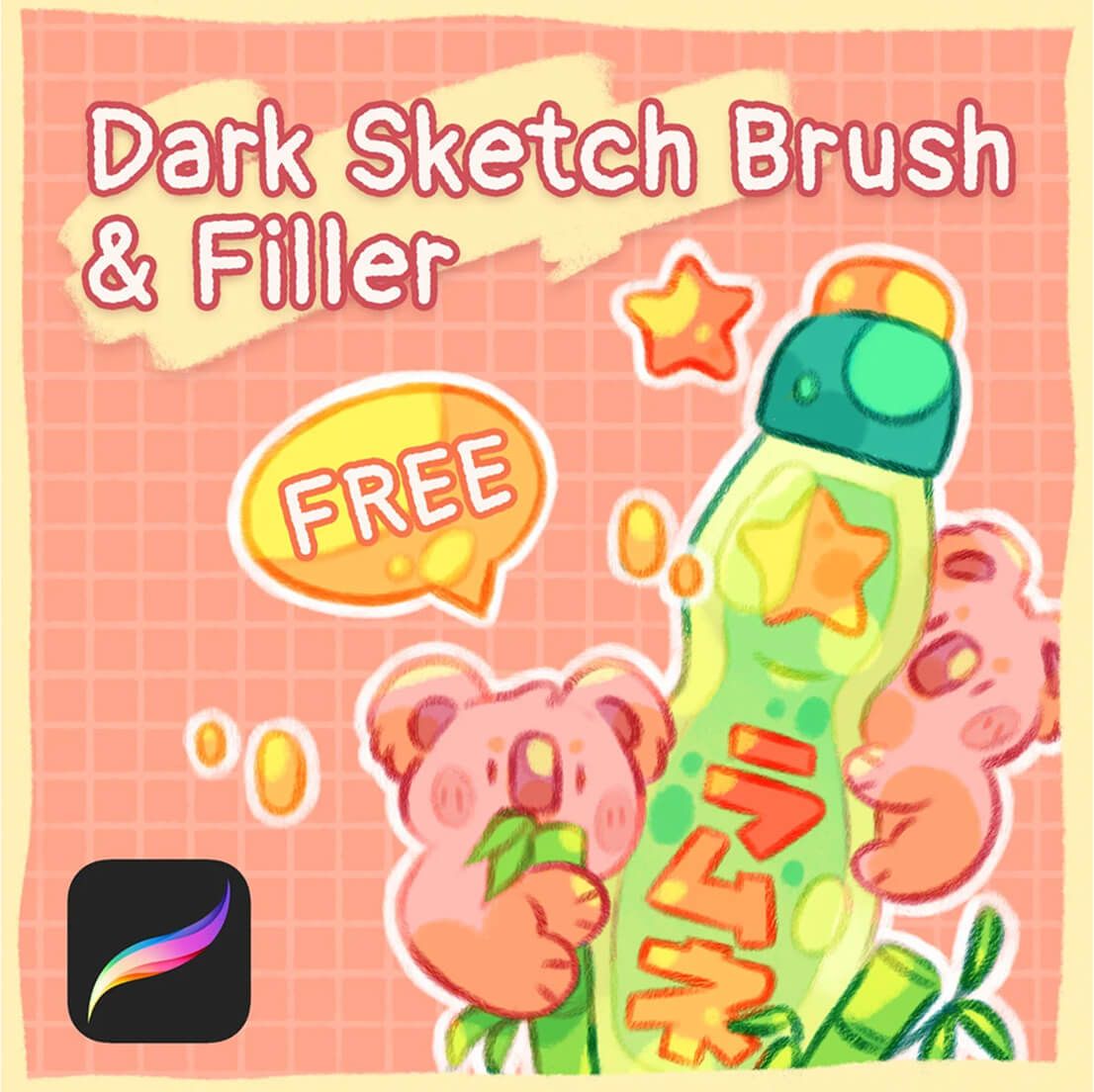 Dark Sketch Brush & Filler FREE Procreate brushes - Free Brushes for ...