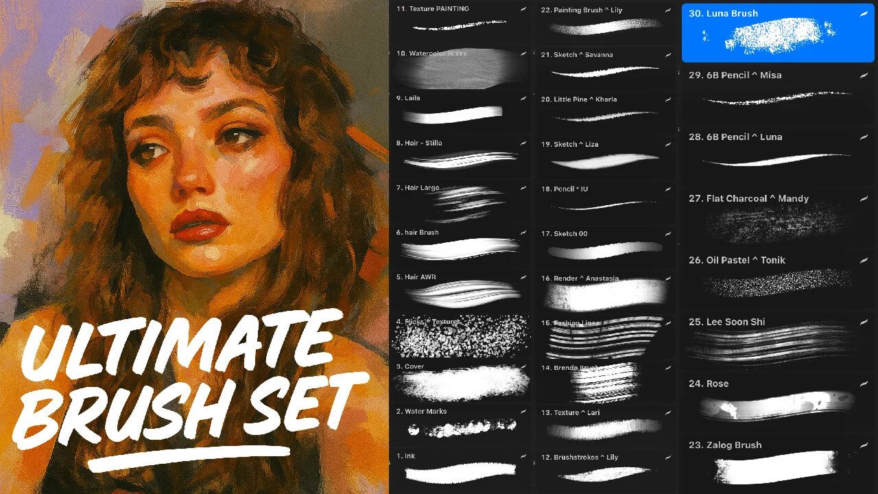 Ultimate Oil Brush Set - for Procreate | FREE DOWNLOAD | PORTRAIT ...