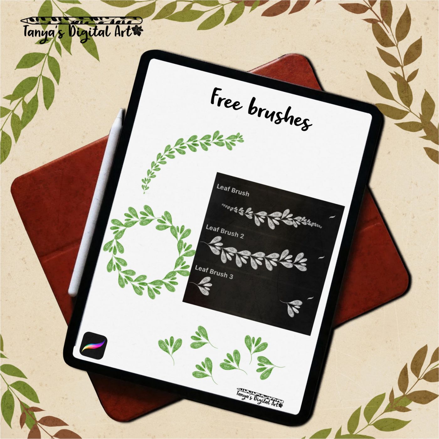 Leaf brushes for Procreate - Free - Free Brushes for Procreate