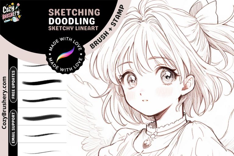 FREE Cozy Sketch Master, Ultimate Anime and Manga Sketching Procreate ...