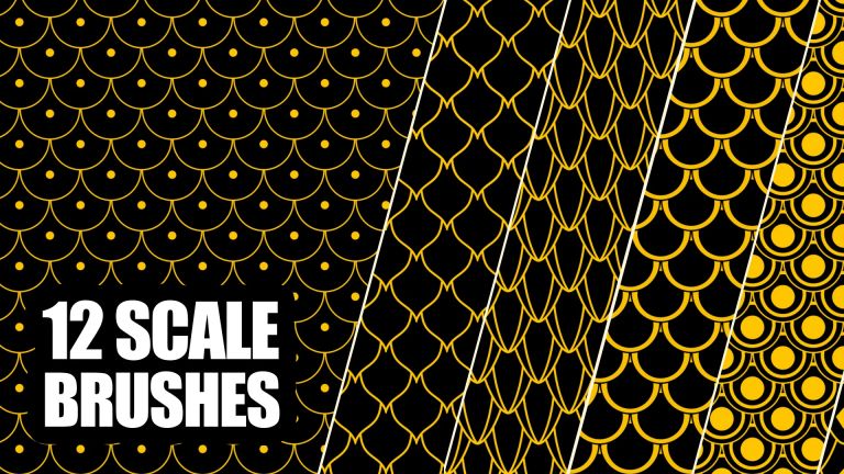 Scale Texture Brushes for Procreate - Free Brushes for Procreate