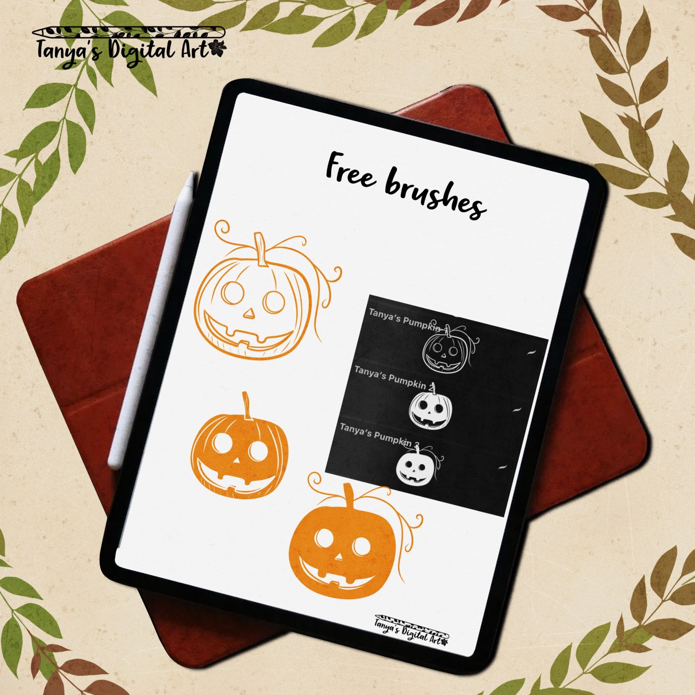 Halloween pumpkin stamps for Procreate - Free Brushes for Procreate
