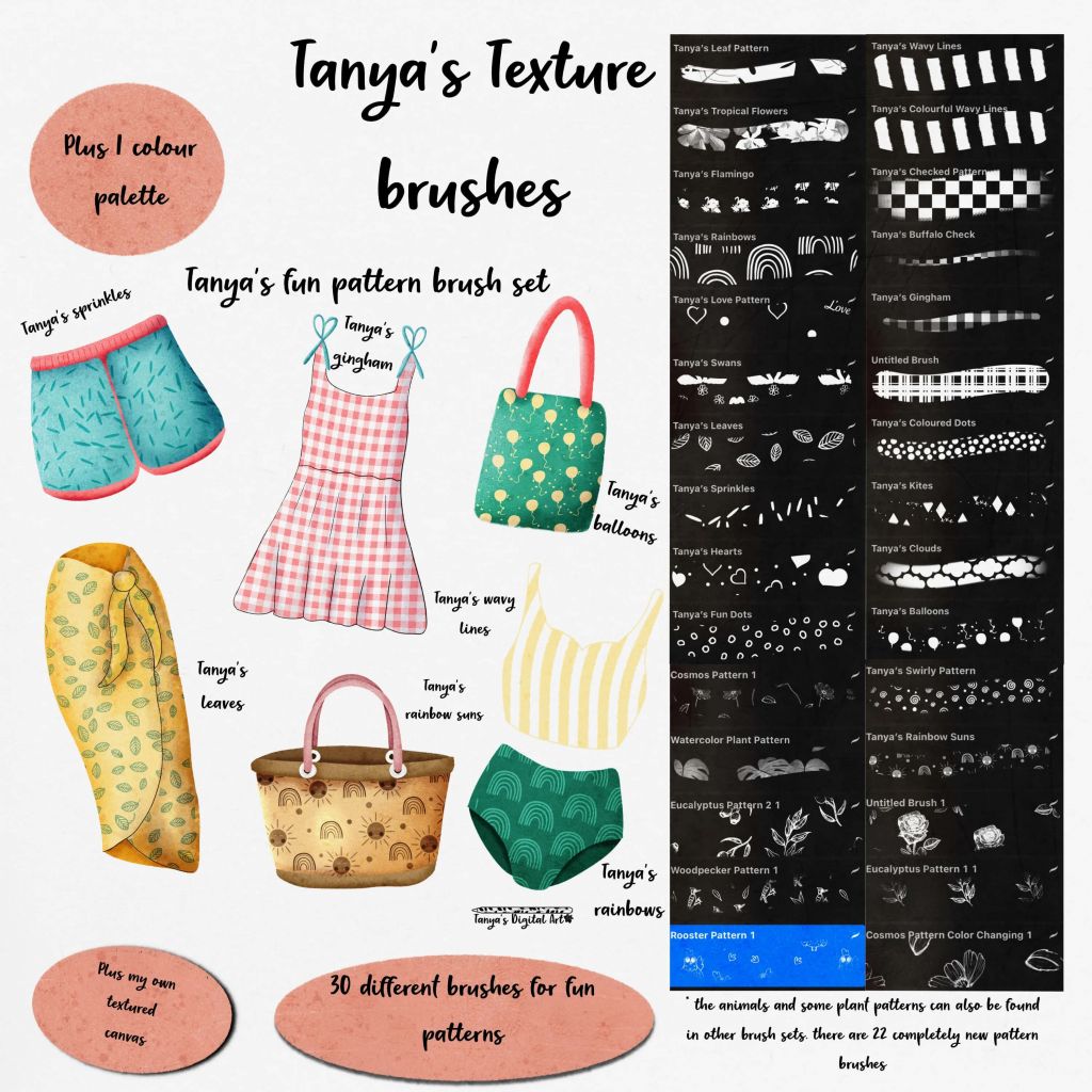 Tanya’s fun pattern brushes - Free Brushes for Procreate