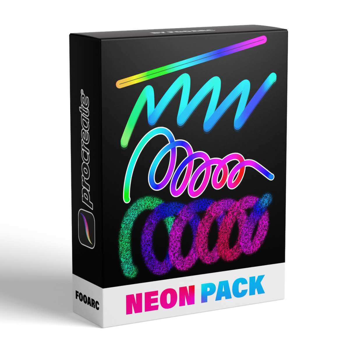 FREE Neon Brushes Pack - Free Brushes for Procreate