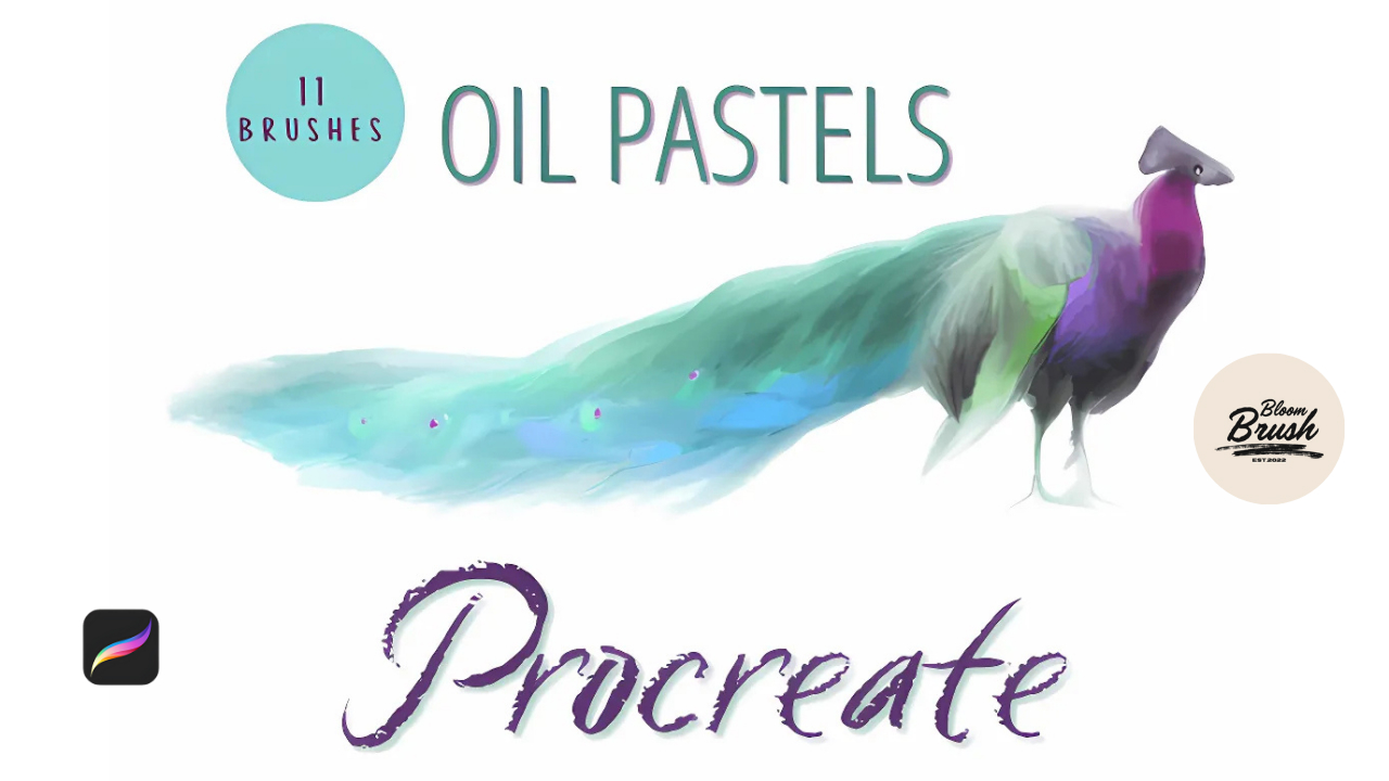 11 Oil Pastel Brushes Procreate - Free Brushes for Procreate