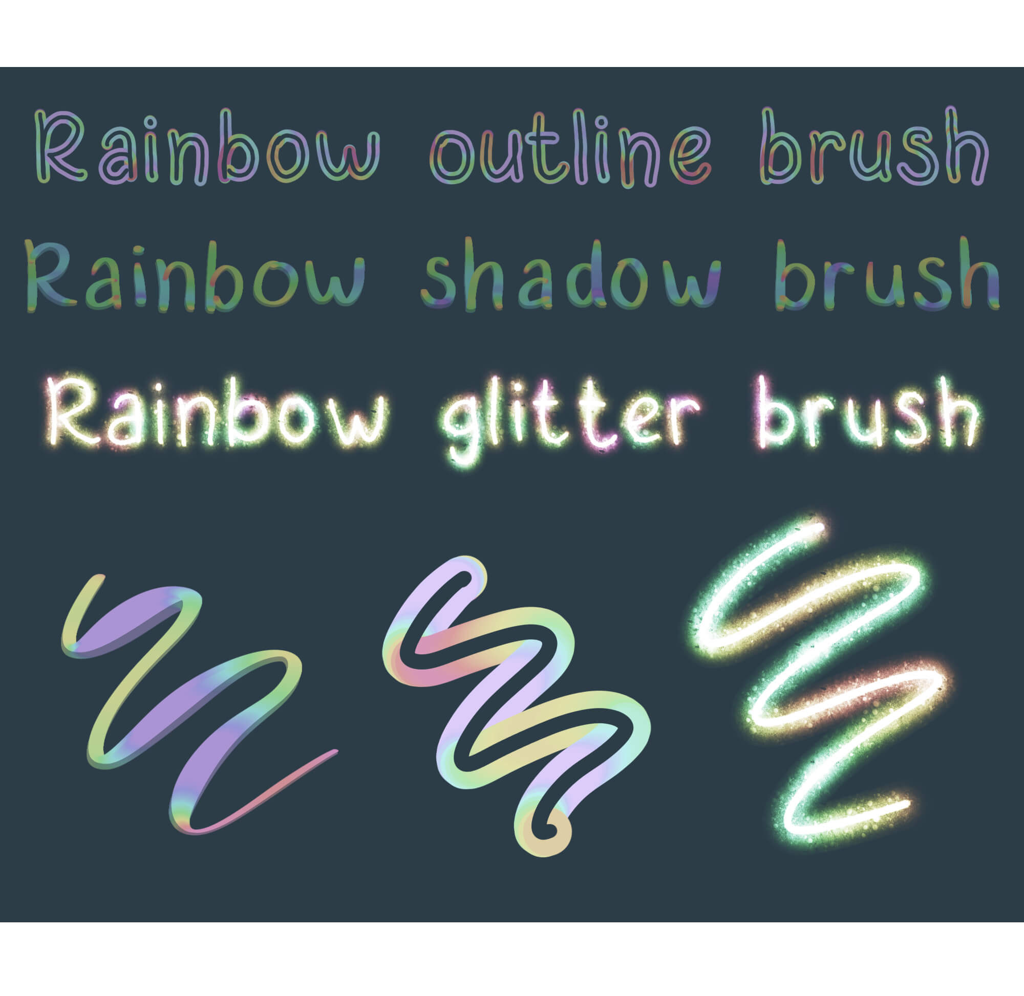 3 free rainbow brushes for Procreate - Free Brushes for Procreate