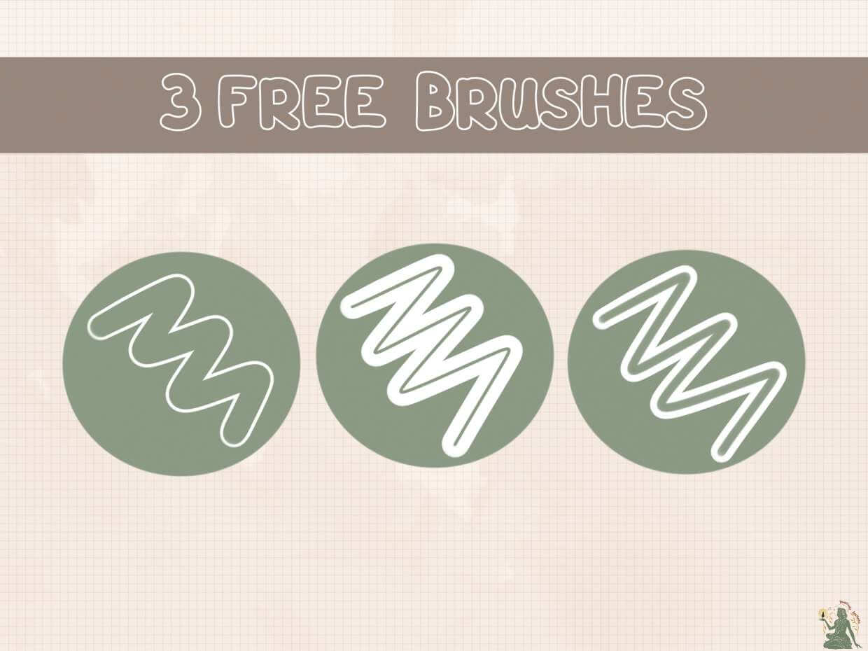 3 Basic Outline Brushes - Free Brushes for Procreate