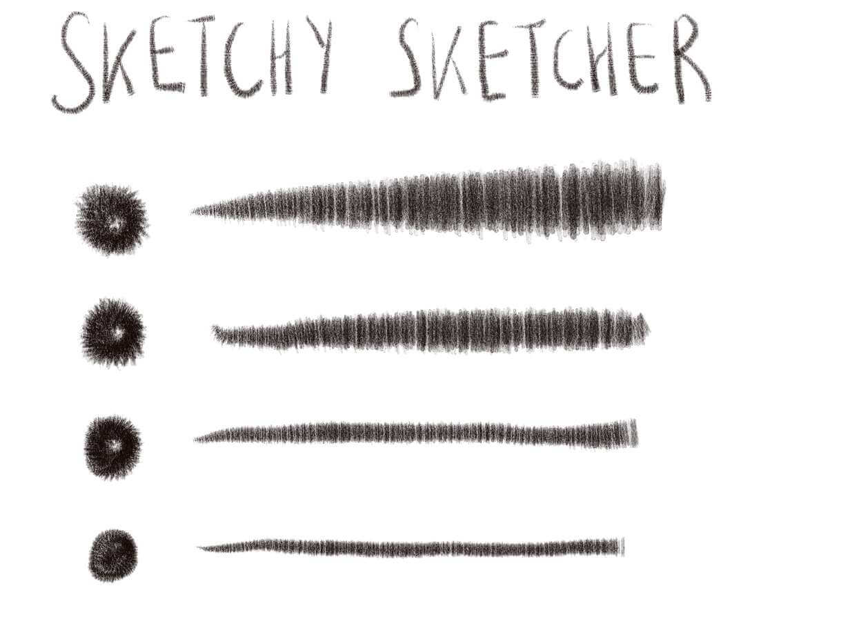 The Sketchy Sketcher - Free Brushes for Procreate