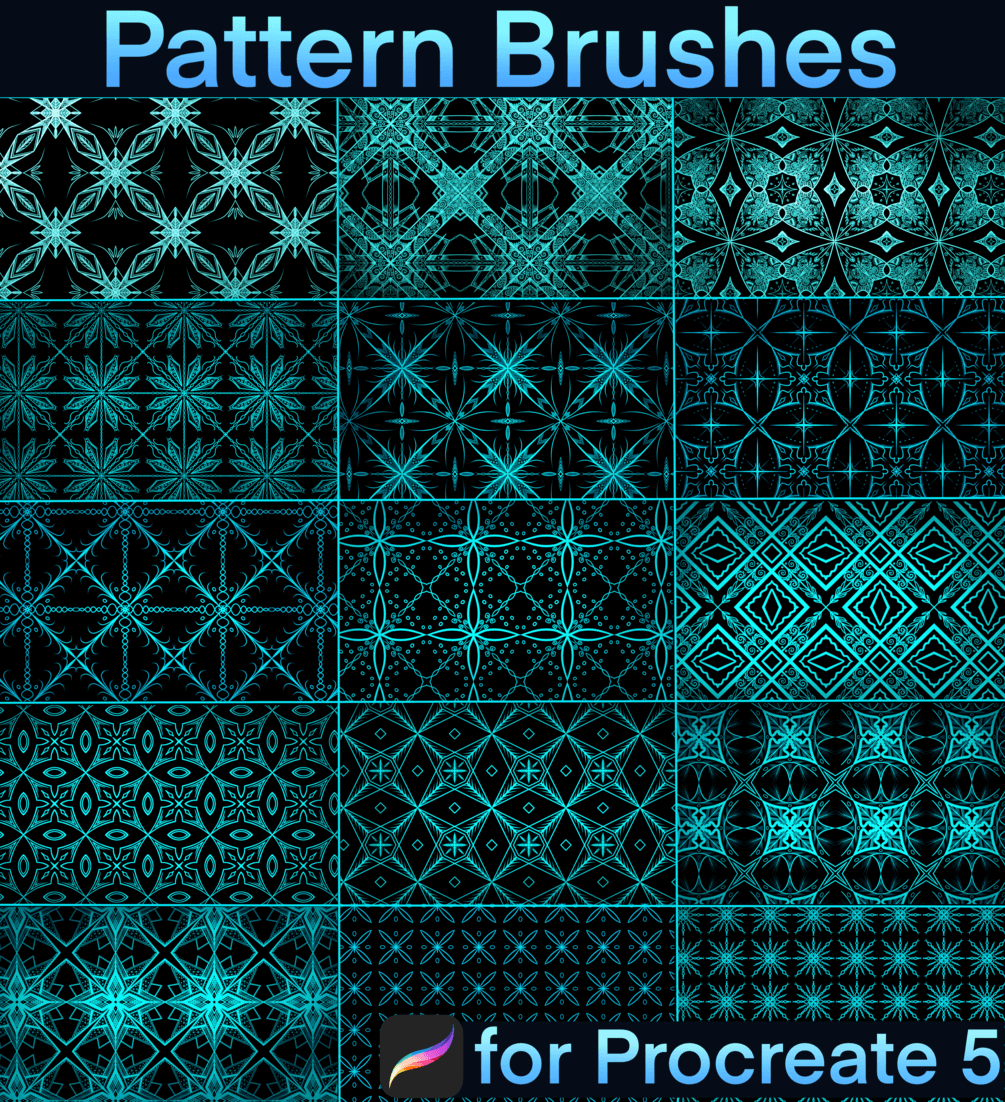 Pattern brushes for Procreate - Free Brushes for Procreate