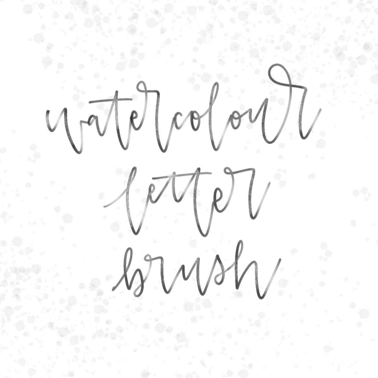 Free Watercolour lettering brush! - Free Brushes for Procreate