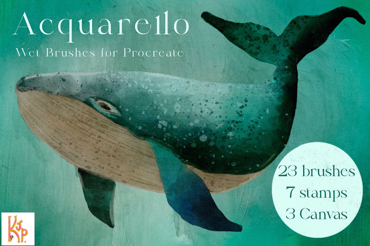 Acquarello Wet Brushes - Sample Pack for Procreate - Free Brushes for ...
