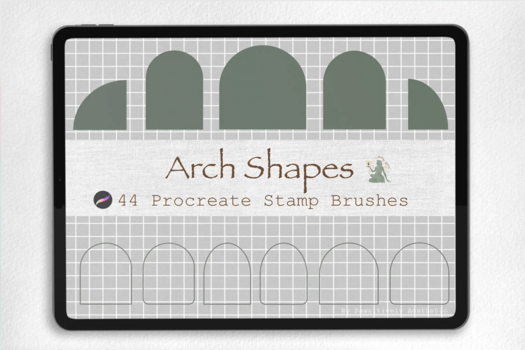 Arch Shape Procreate Stamp Bundle - Free Brushes for Procreate