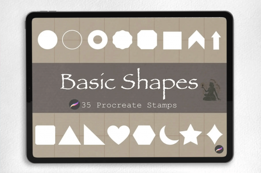 Basic Shapes Procreate Brush Stamp - Free Brushes for Procreate