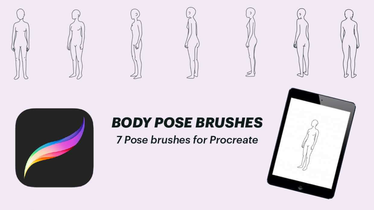 FREE pose brushes for procreate - Free Brushes for Procreate