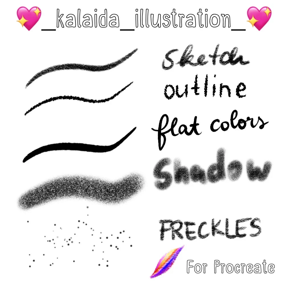 Brush Set for simple Illustrations - Free Brushes for Procreate