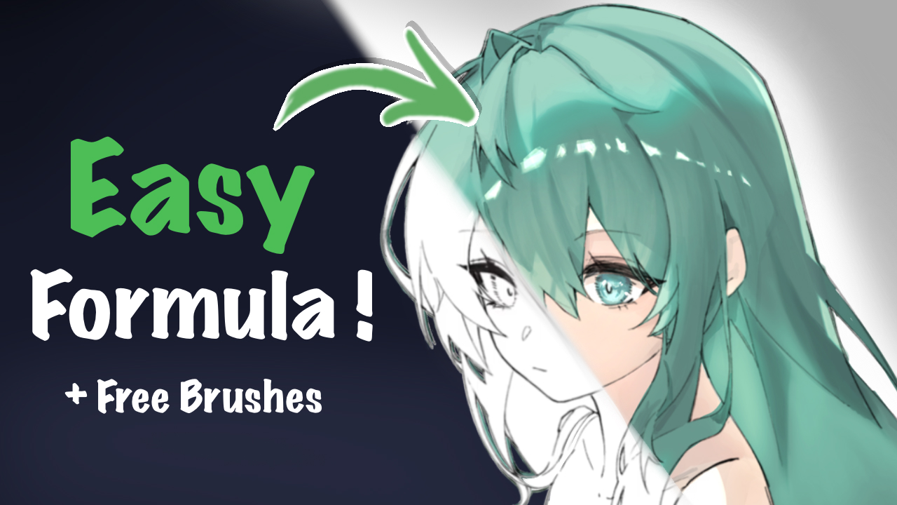 Chinese Hair Tutorial Brushes - Free Brushes for Procreate