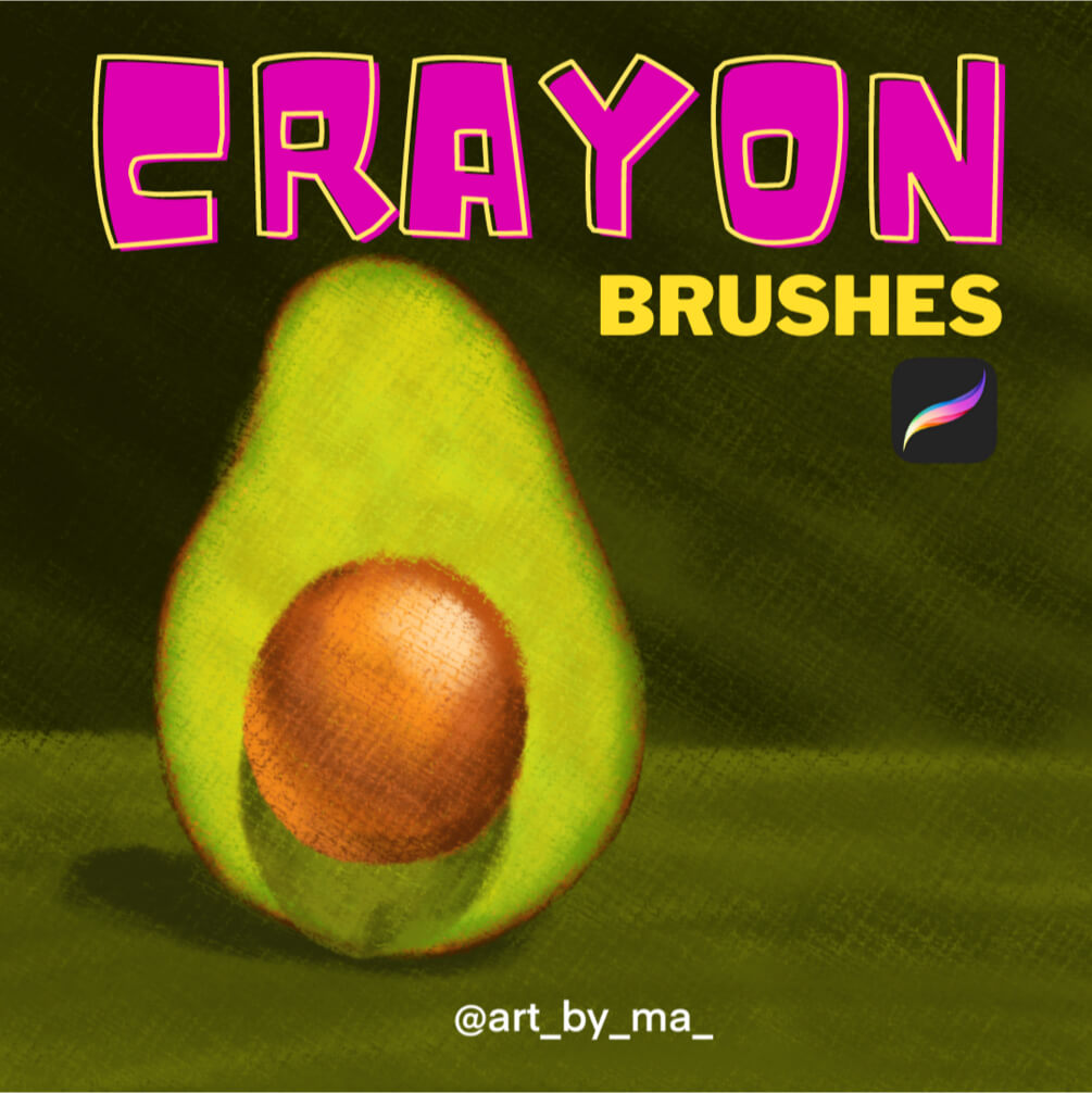 Crayon Brushes for Procreate - Free Brushes for Procreate