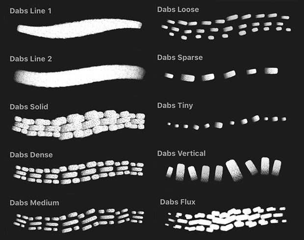Dabs - brushes - Free Brushes for Procreate