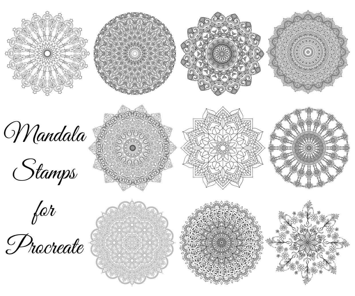 Free Mandala Stamps - Free Brushes for Procreate
