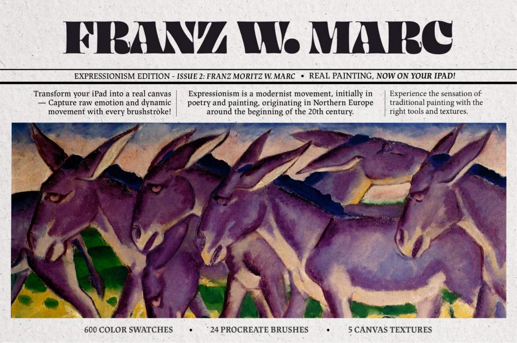 Franz Marc Procreate Kit - Free Brushes for Procreate