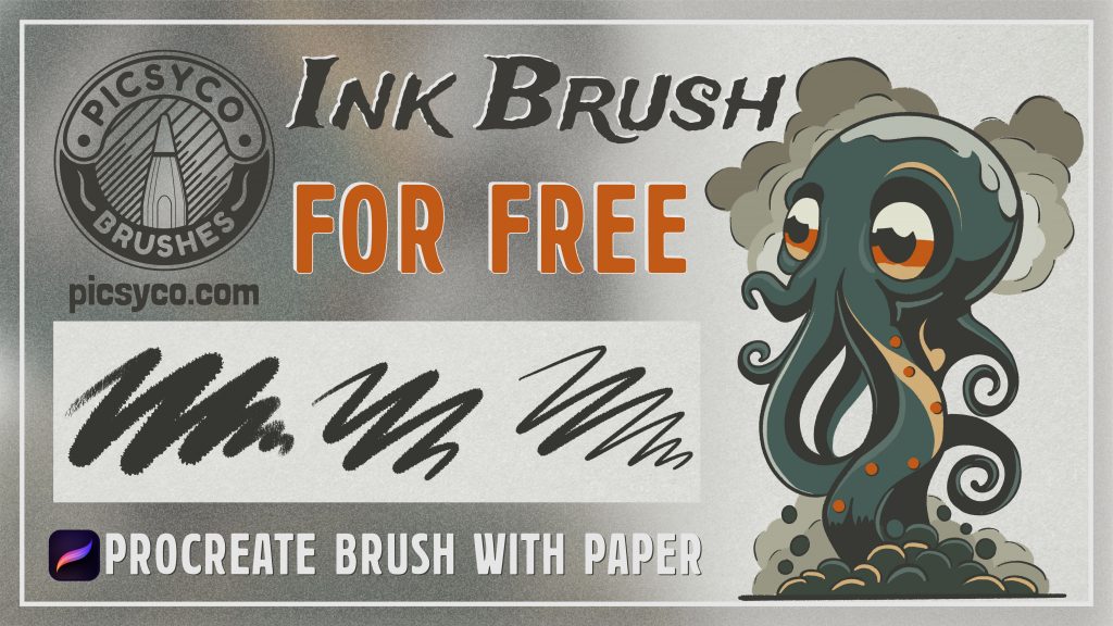 Free Ink Brush - Brushes for Procreate - Free Brushes for Procreate
