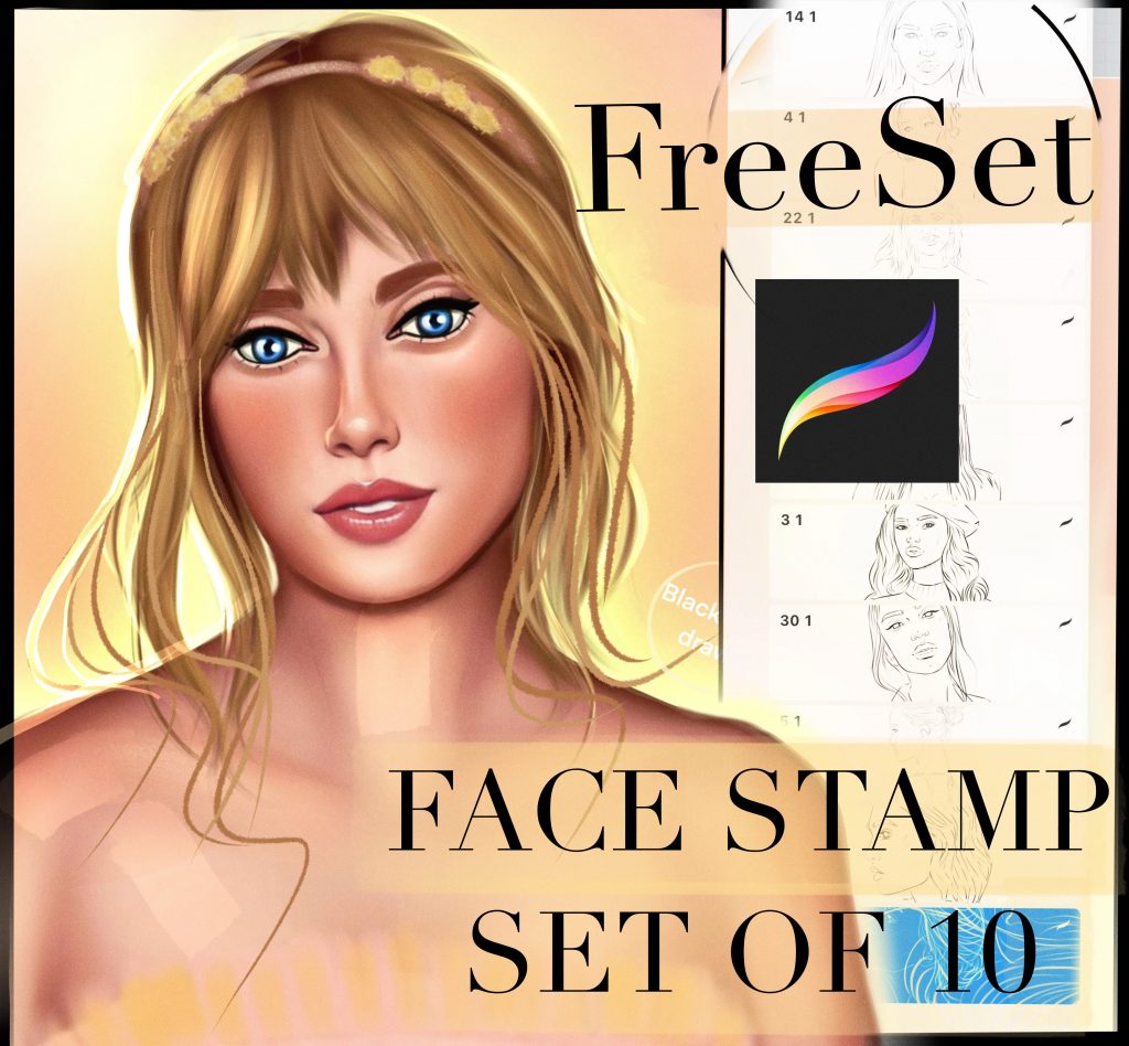 Free face stamp for Procreate - Free Brushes for Procreate