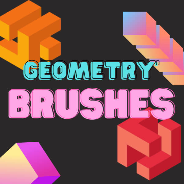 Geometry Texture Brush Pack for Procreate - Free Brushes for Procreate