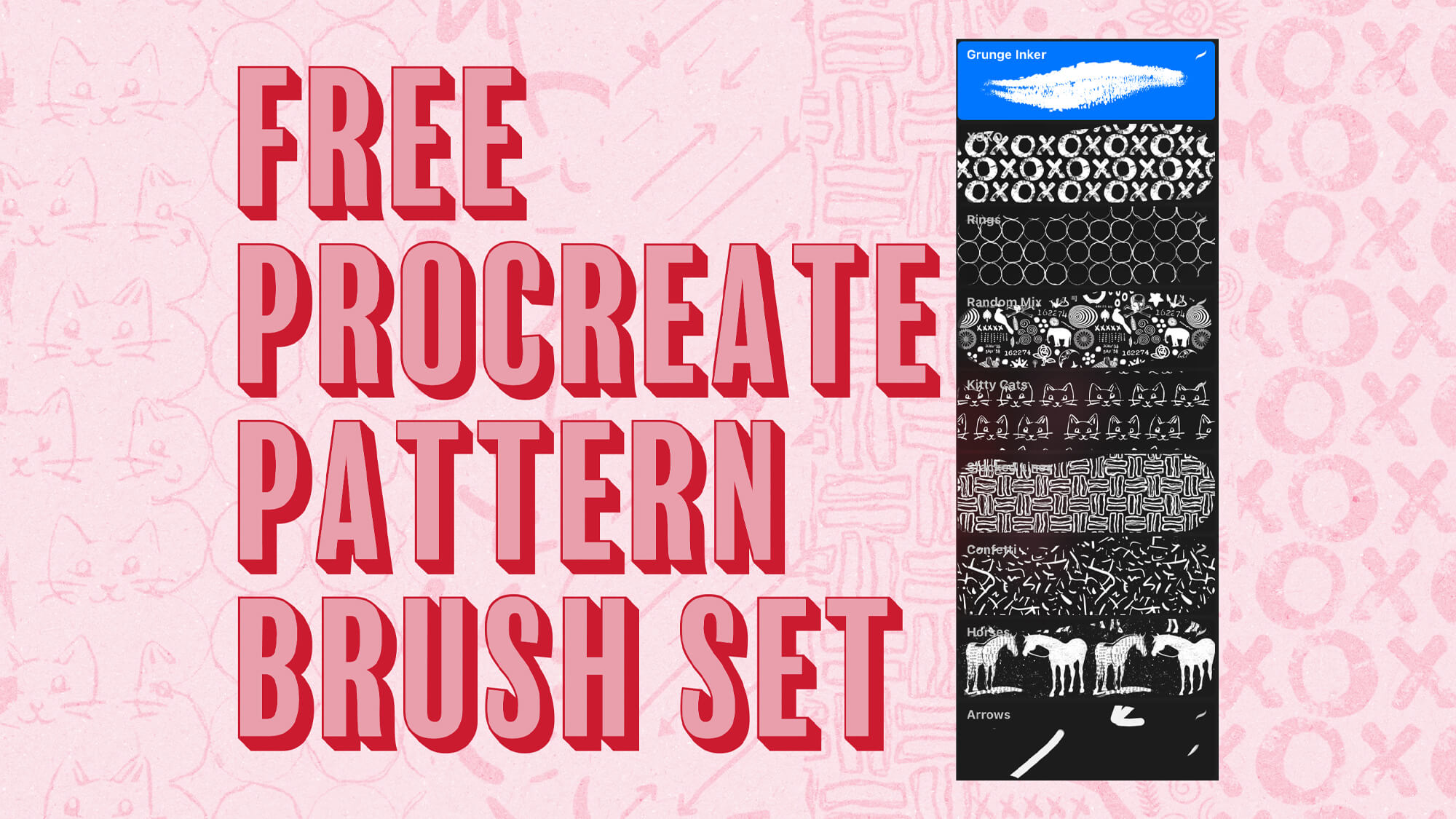 Free Procreate Pattern Brush Set - Free Brushes for Procreate