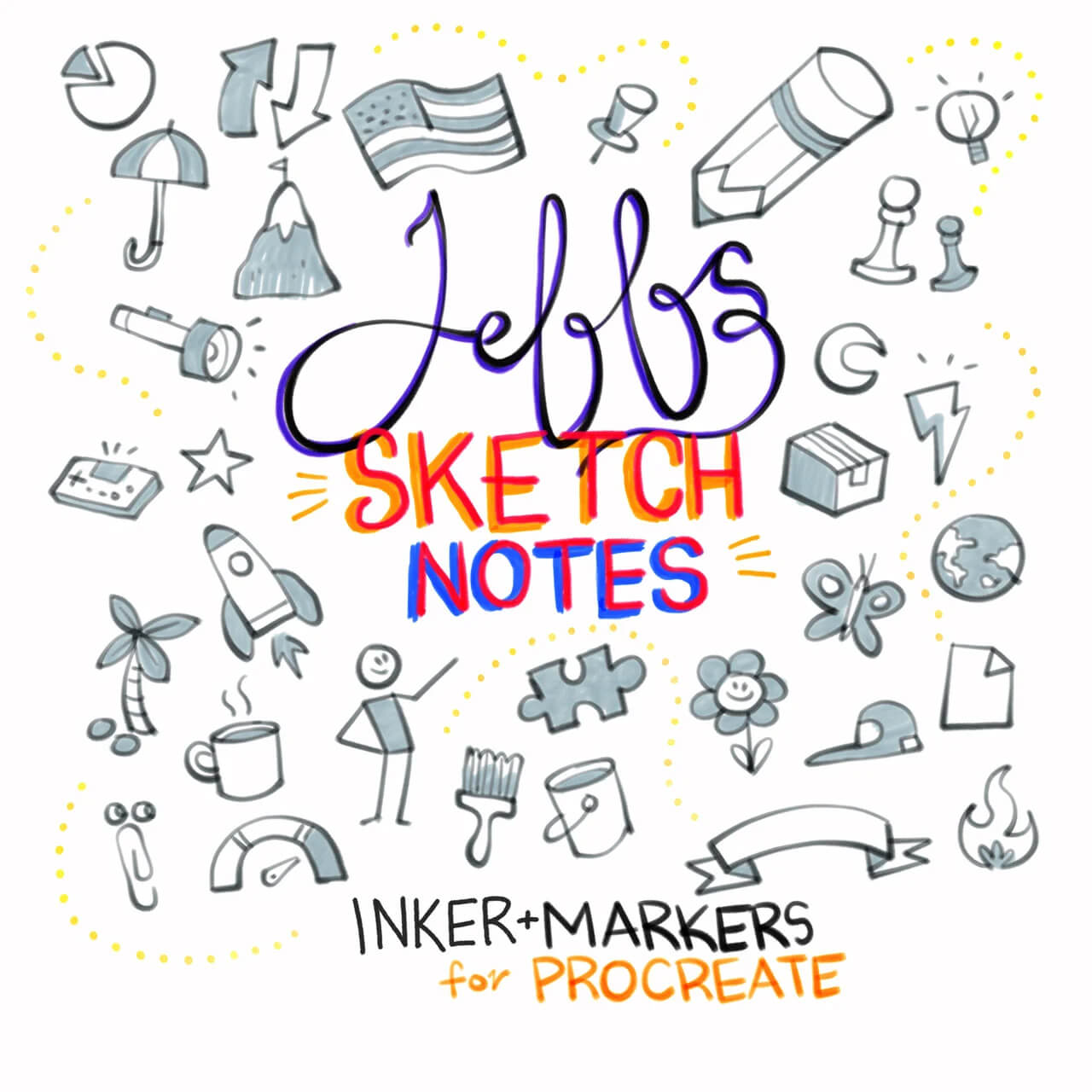 Jeff's SketchNotes Brushes - Free Brushes for Procreate