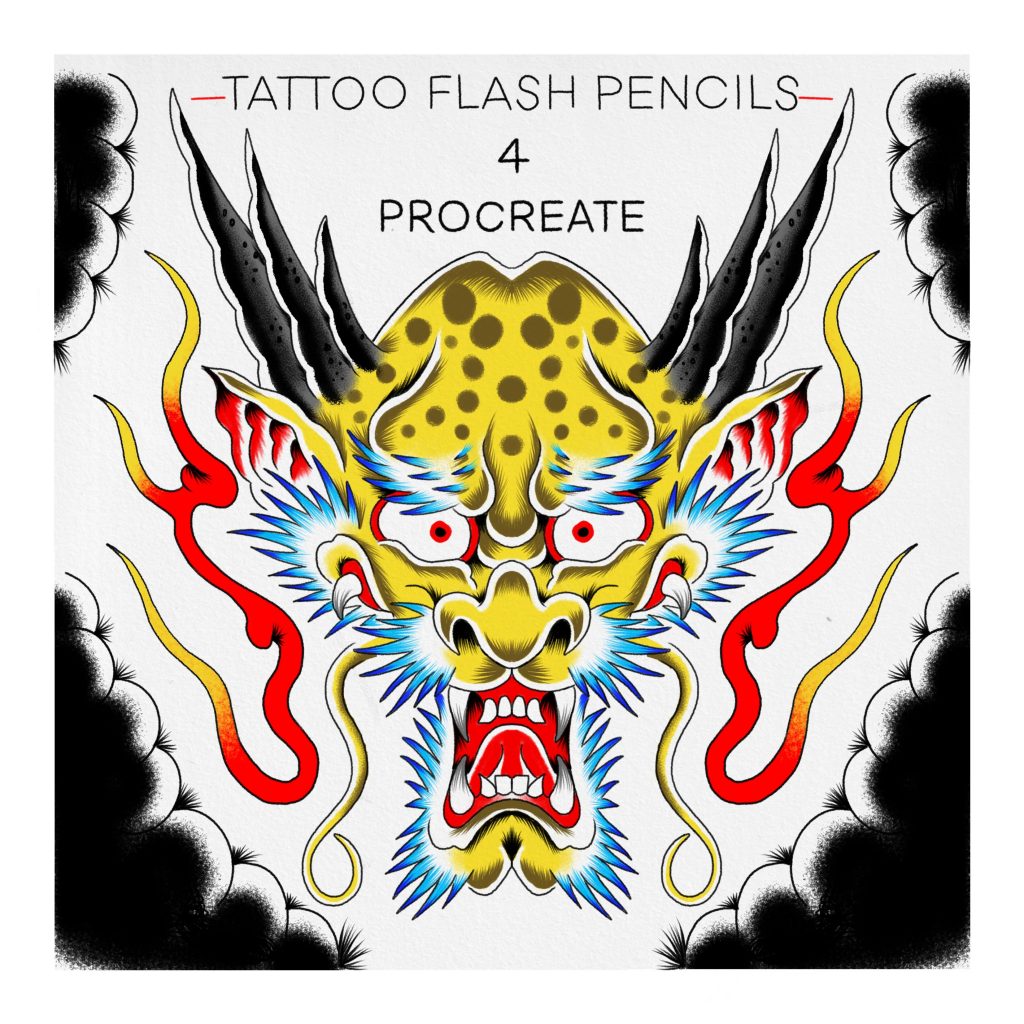 Tattoo flash pencils inspired Procreate brush set - Free Brushes for ...