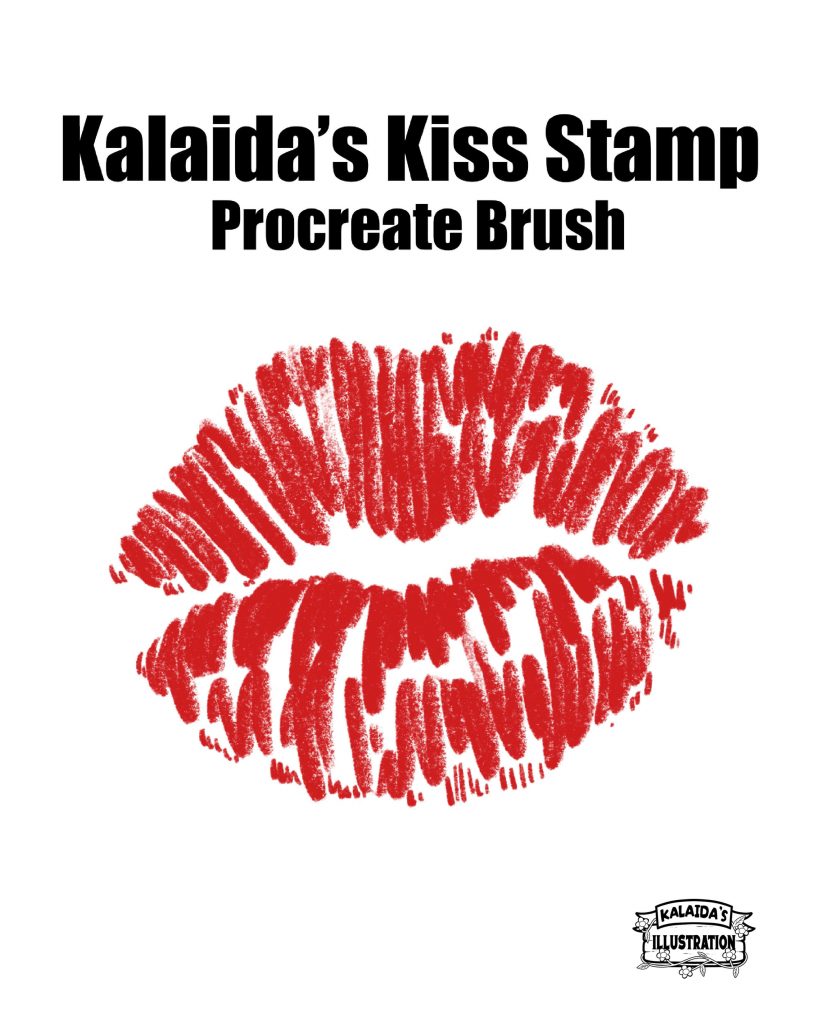 Kalaida’s Kiss Stamp Brush for Procreate - Free Brushes for Procreate