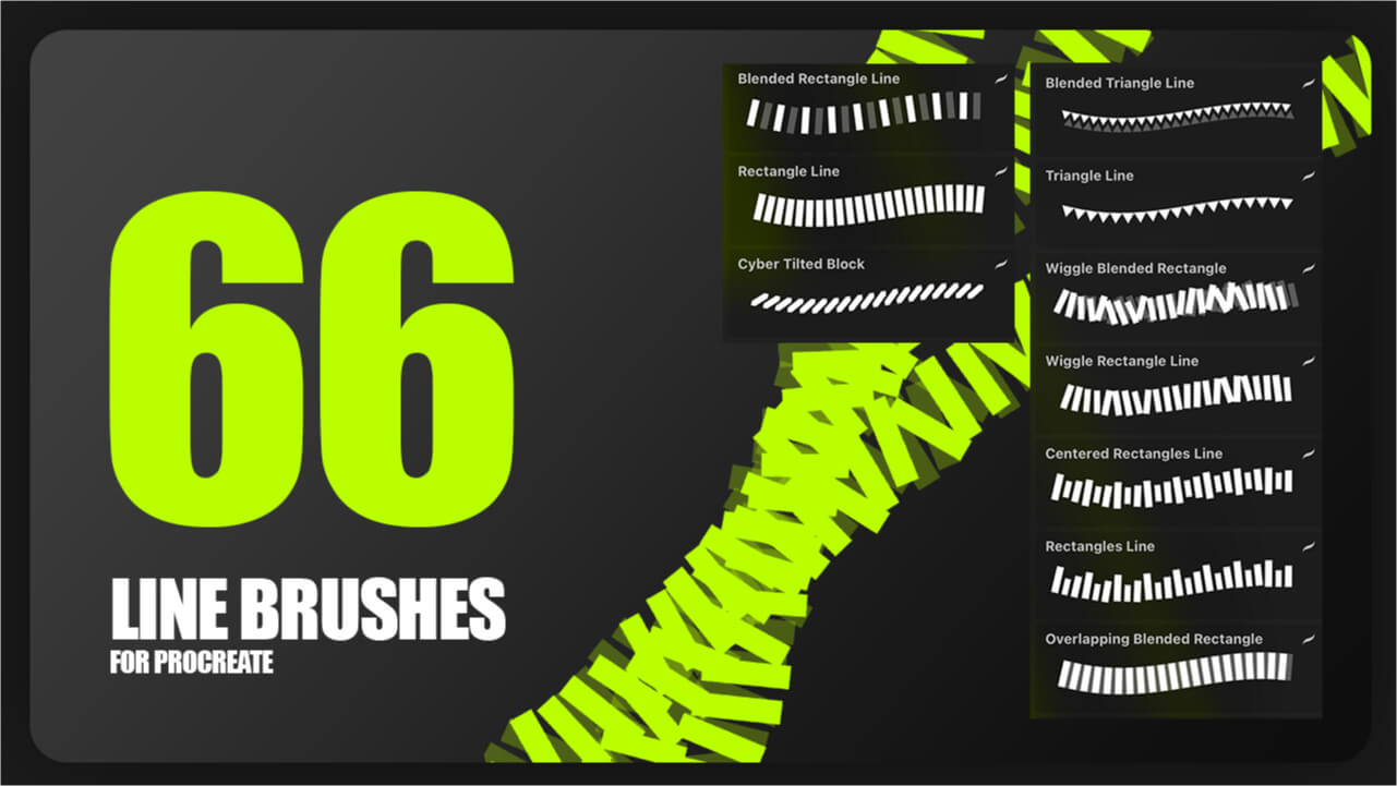 Line Brushes for Procreate - Free Brushes for Procreate