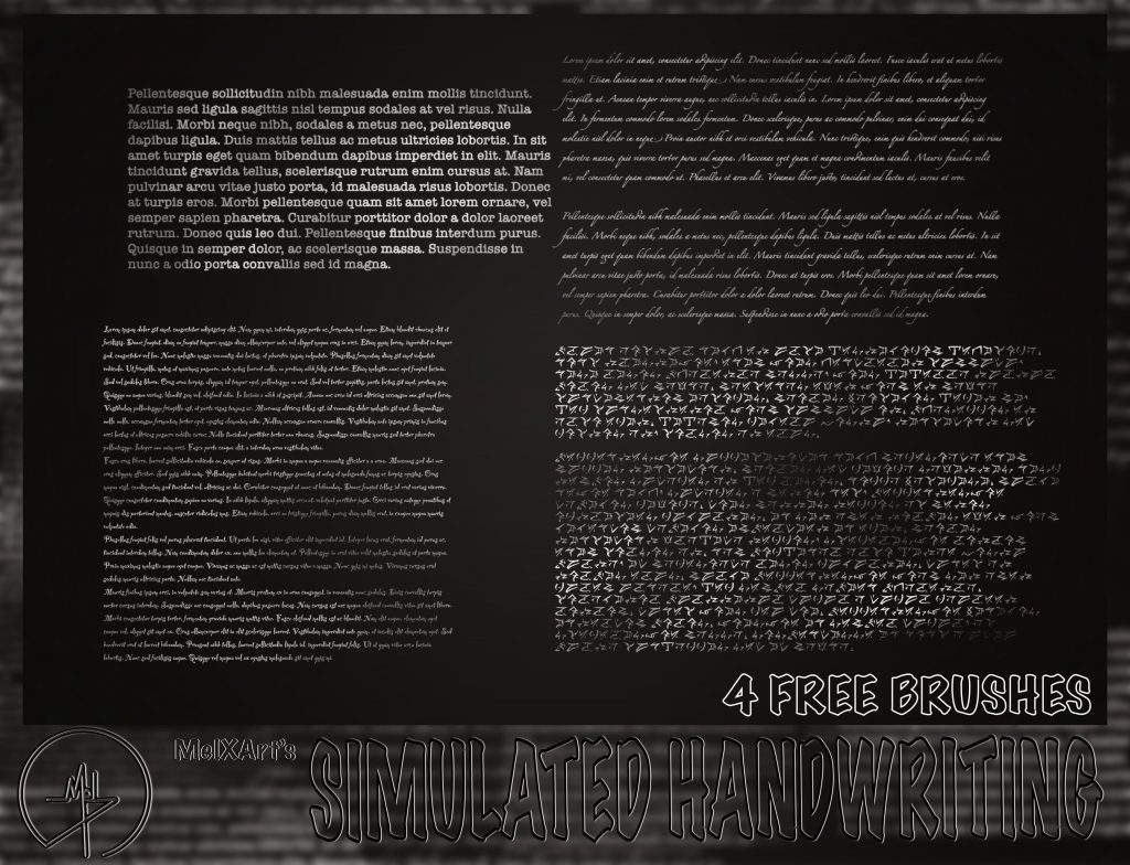 MelXArt's Simulated Handwriting - Free Brushes for Procreate
