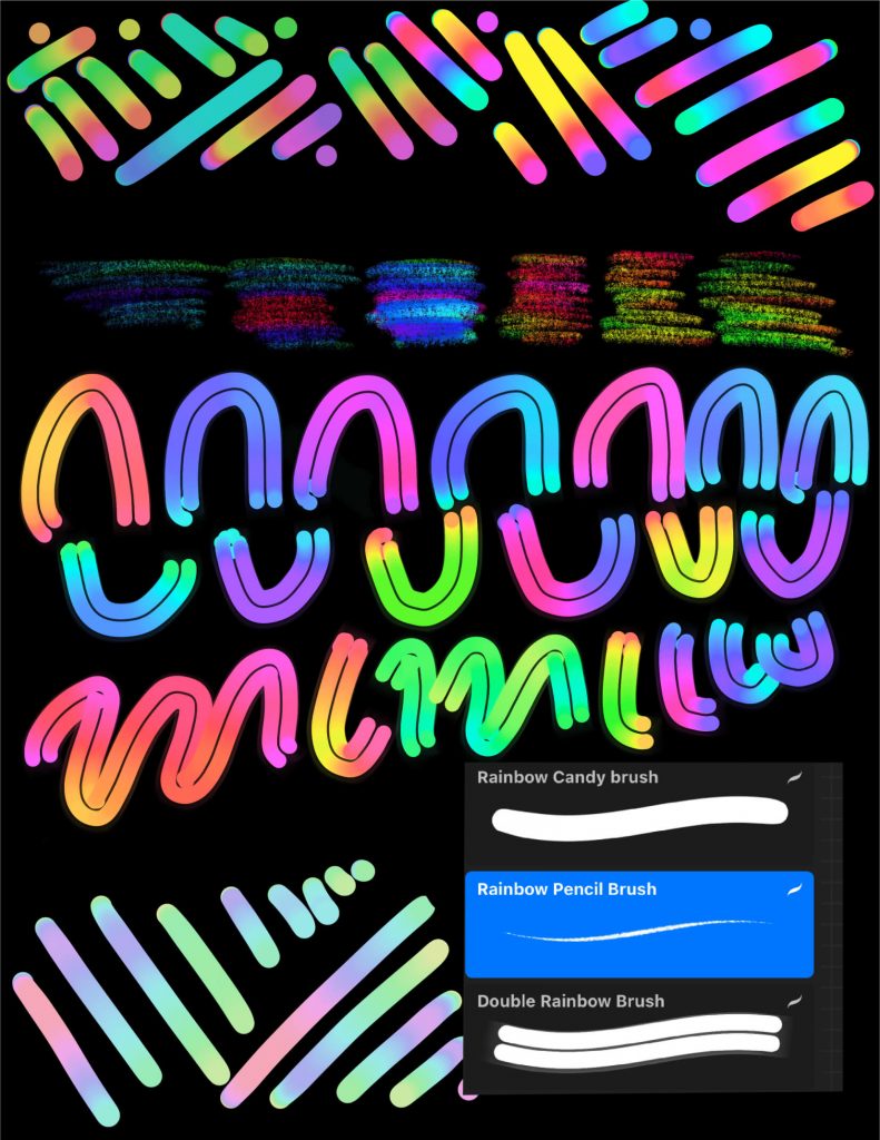 Rainbow Brush Pack - Procreate brushes - Free Brushes for Procreate